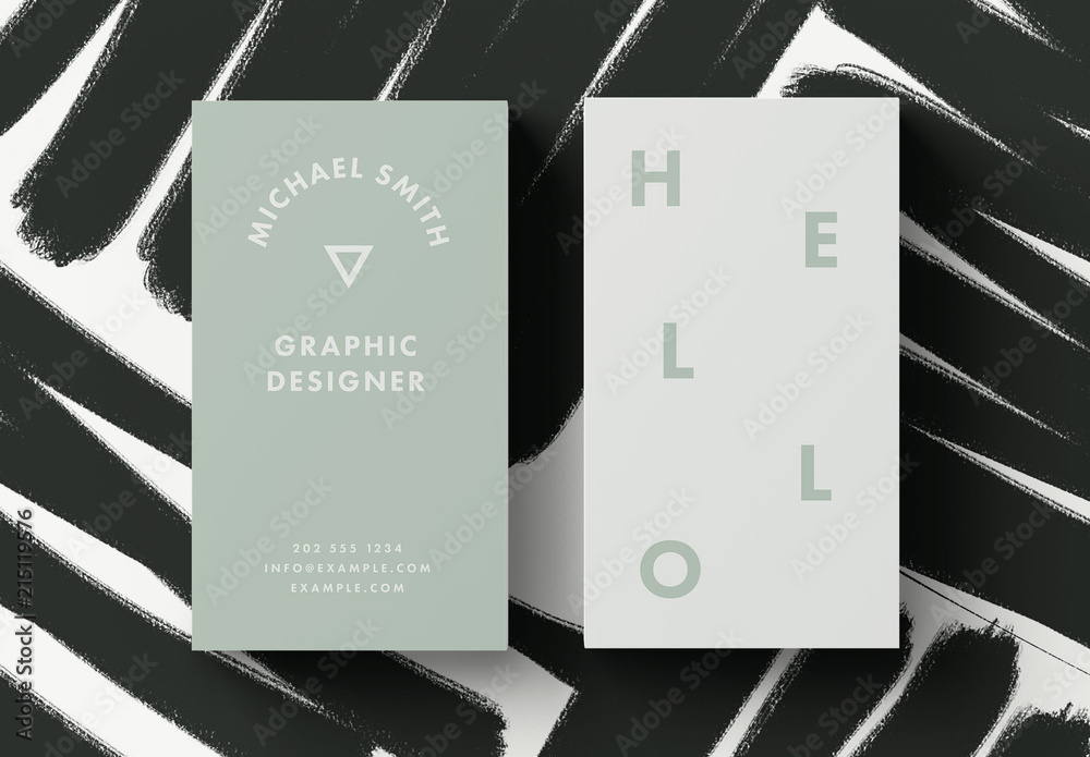 Mint Business Card Layout Stock Template | Adobe Stock