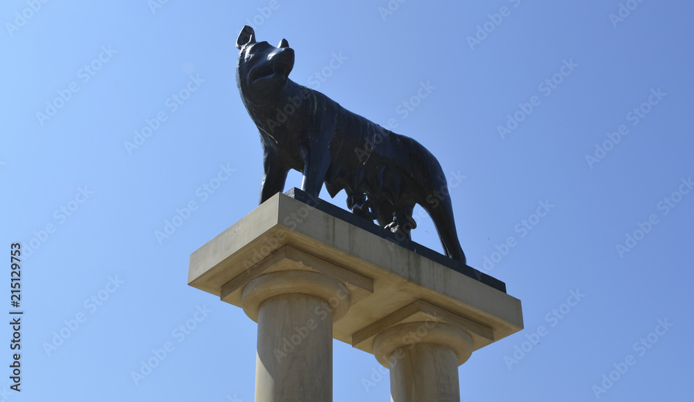 Monument of Capitoline Wolf from the legend of the founding of Rome ...