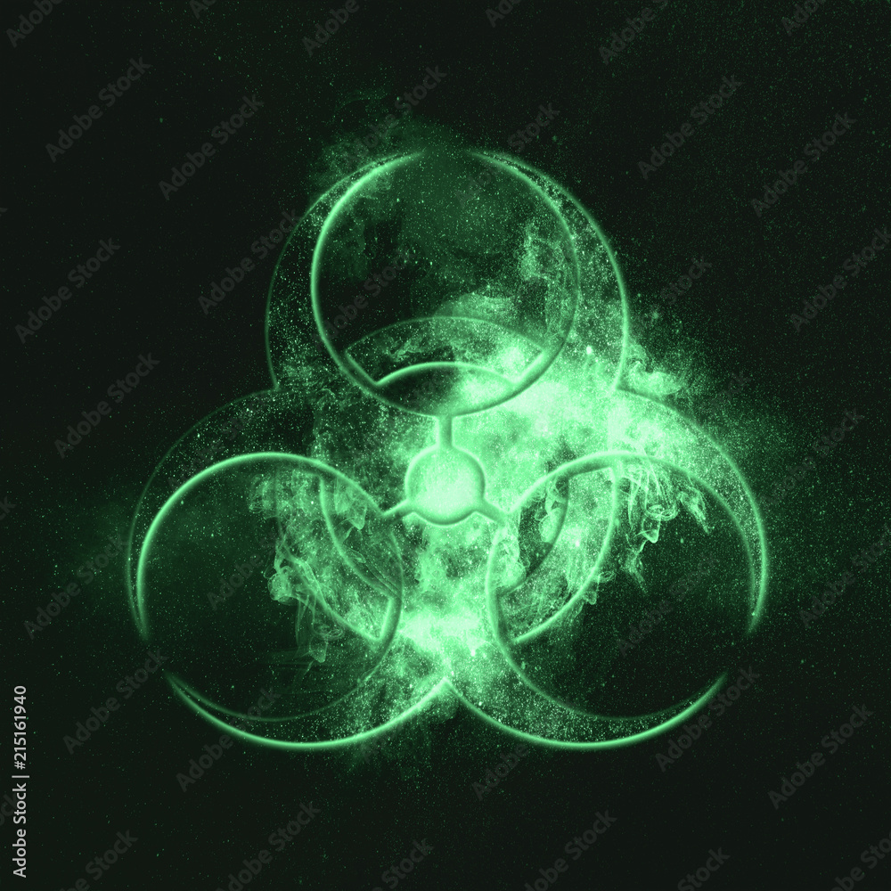 Biohazard sign. Biohazard symbol. Green symbol Stock Illustration ...