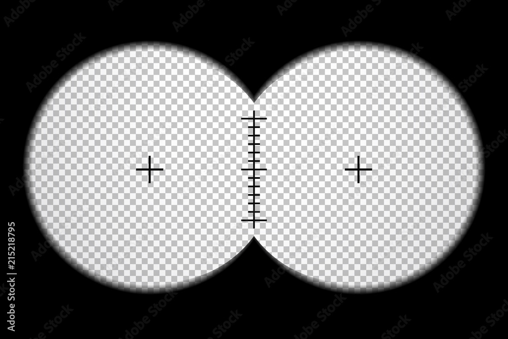 Binocular frame with scale, vector design Stock Vector | Adobe Stock