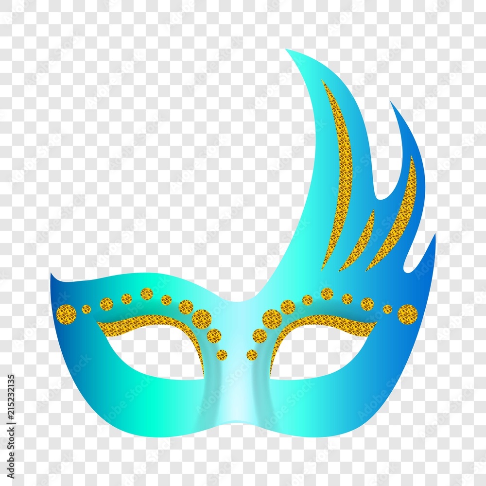 Beautiful mask icon. Realistic illustration of beautiful mask vector ...
