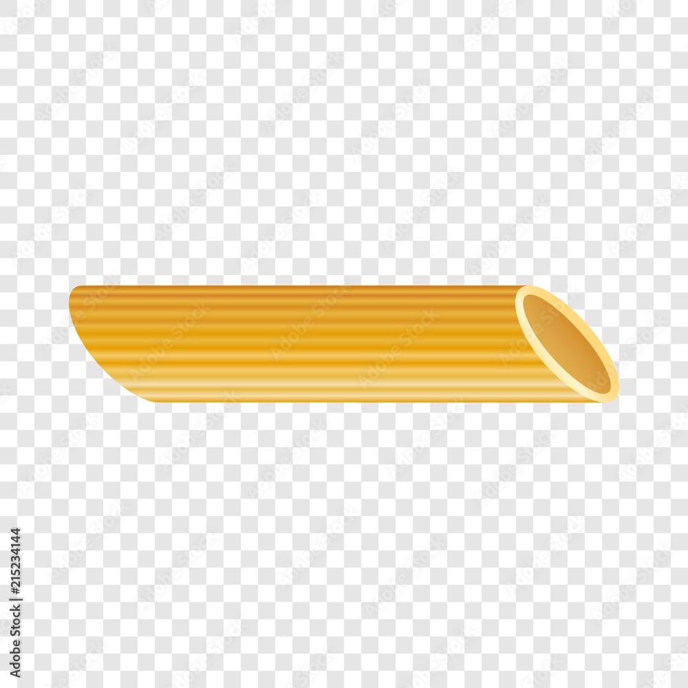 Penne pasta icon. Realistic illustration of penne pasta vector icon for ...
