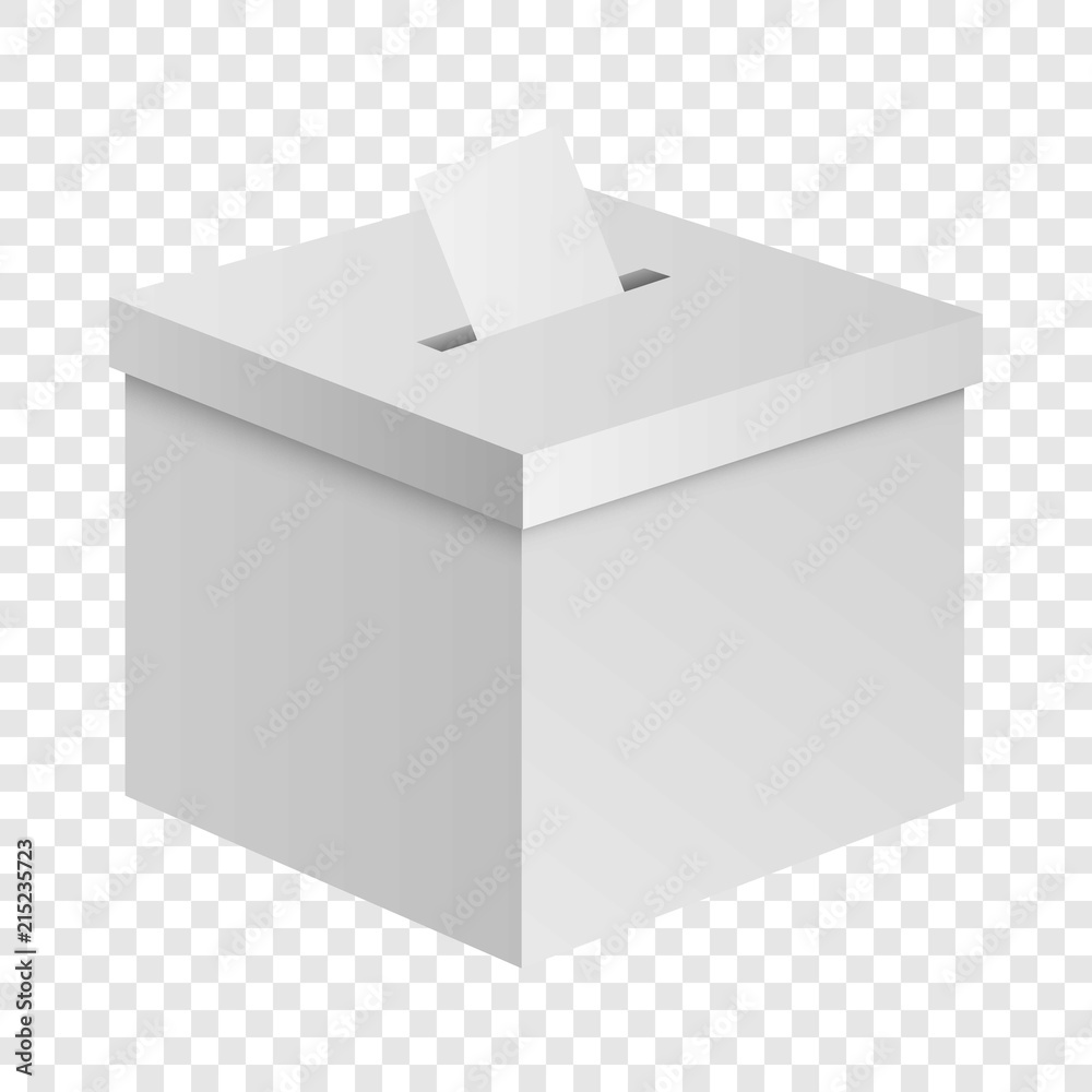 Election box mockup. Realistic illustration of election box vector ...
