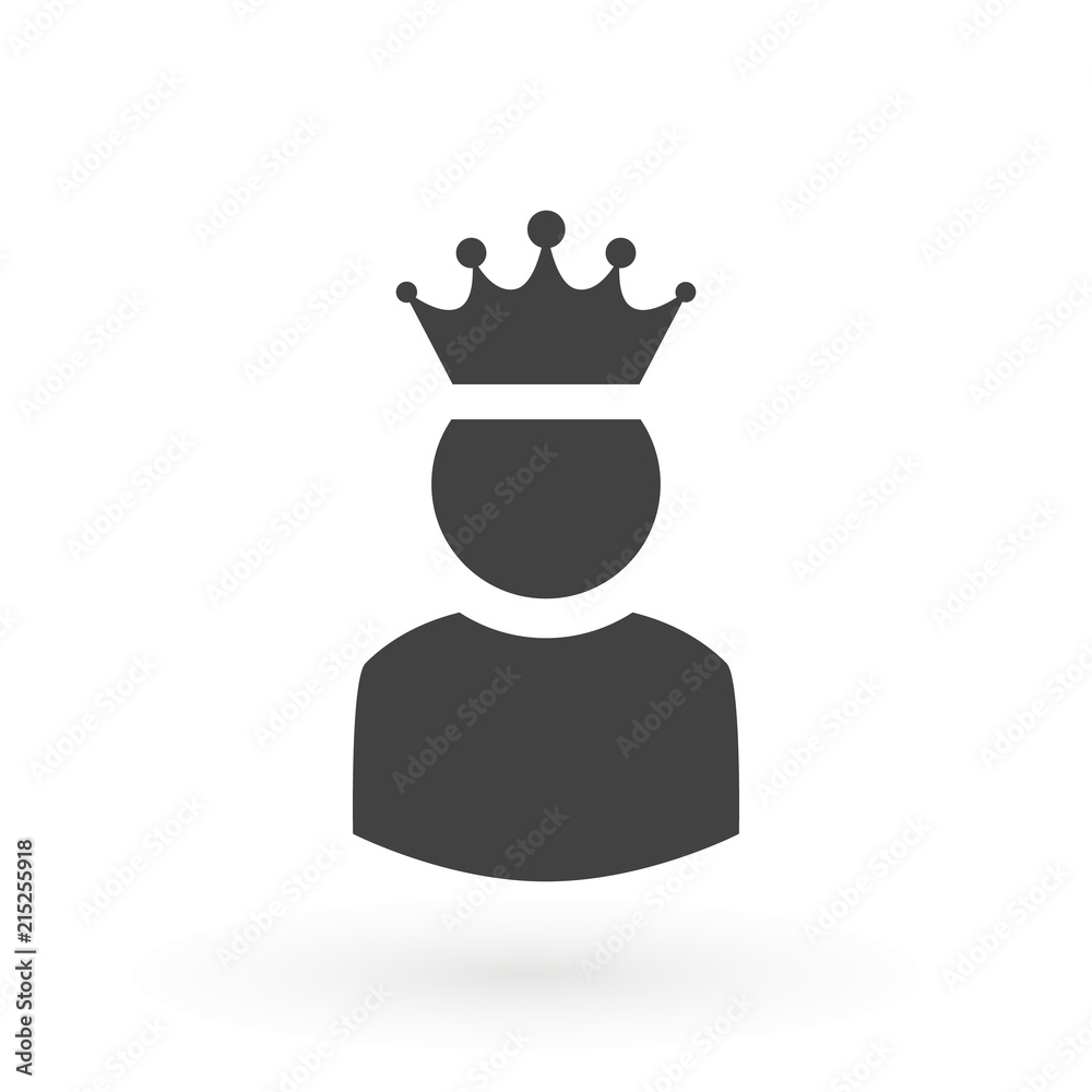 King User Icon Logo Design Element. Admin icon. Administrator. Crowned ...