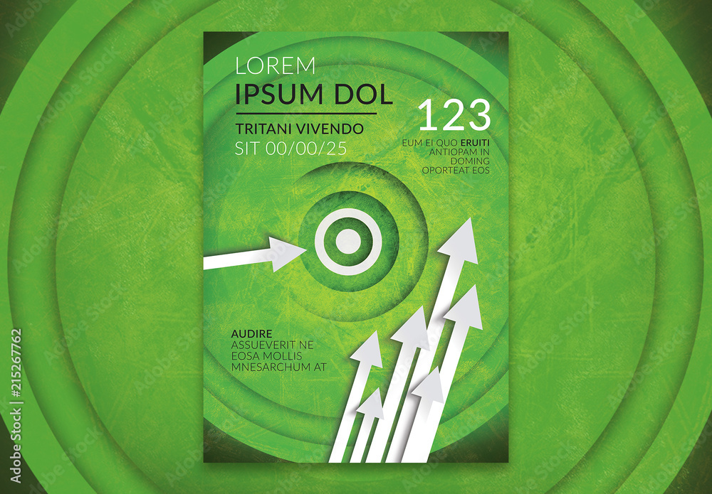 Arrows and Target Flyer Layout Stock Template | Adobe Stock