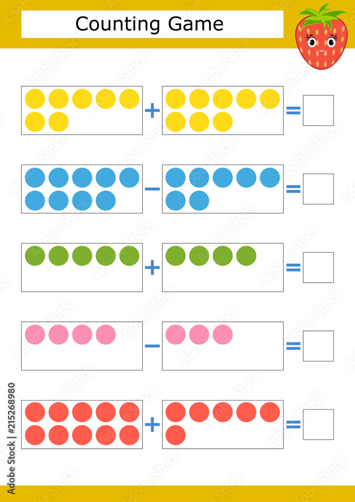 Counting game for preschool children. The study of mathematics ...