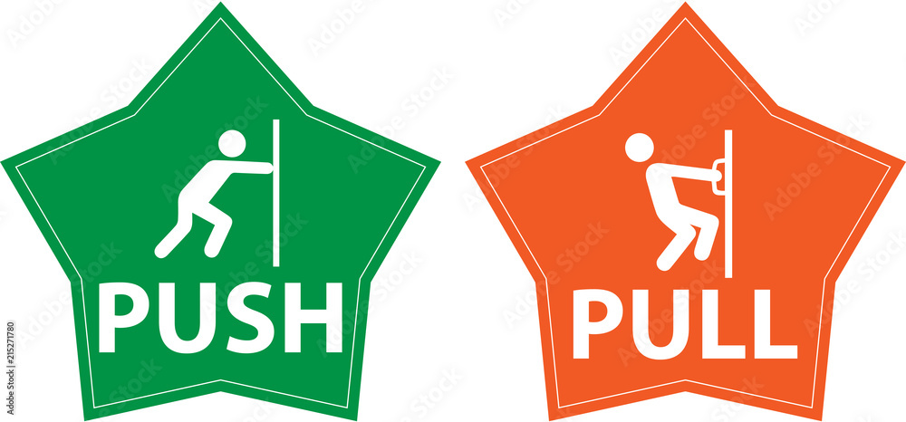 push and pull vector illustration Stock Vector | Adobe Stock
