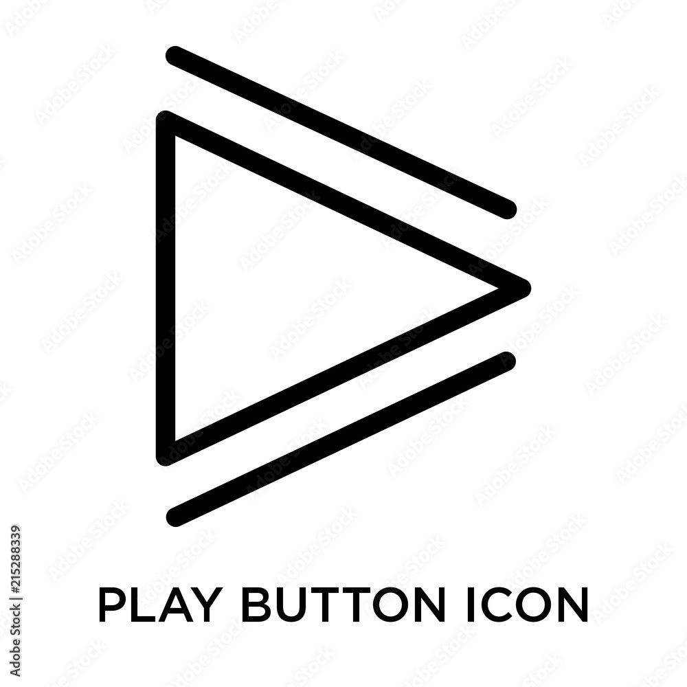 play button icon on white background. Modern icons vector illustration ...