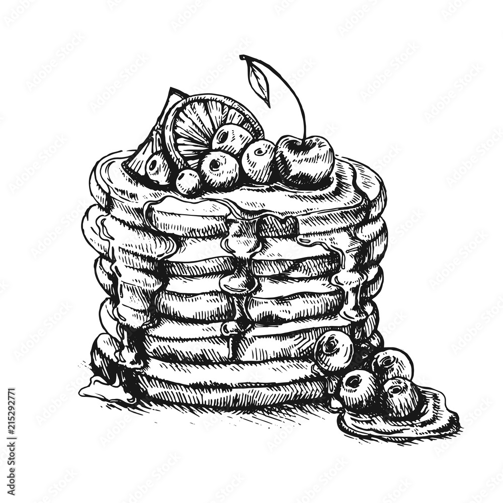 Pancake Stack Drawing