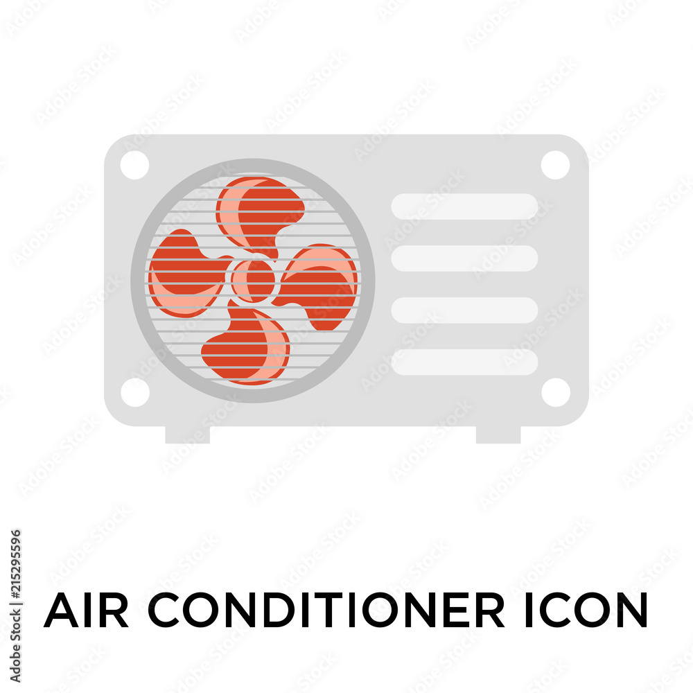 air conditioner icons isolated on white background. Modern and editable ...