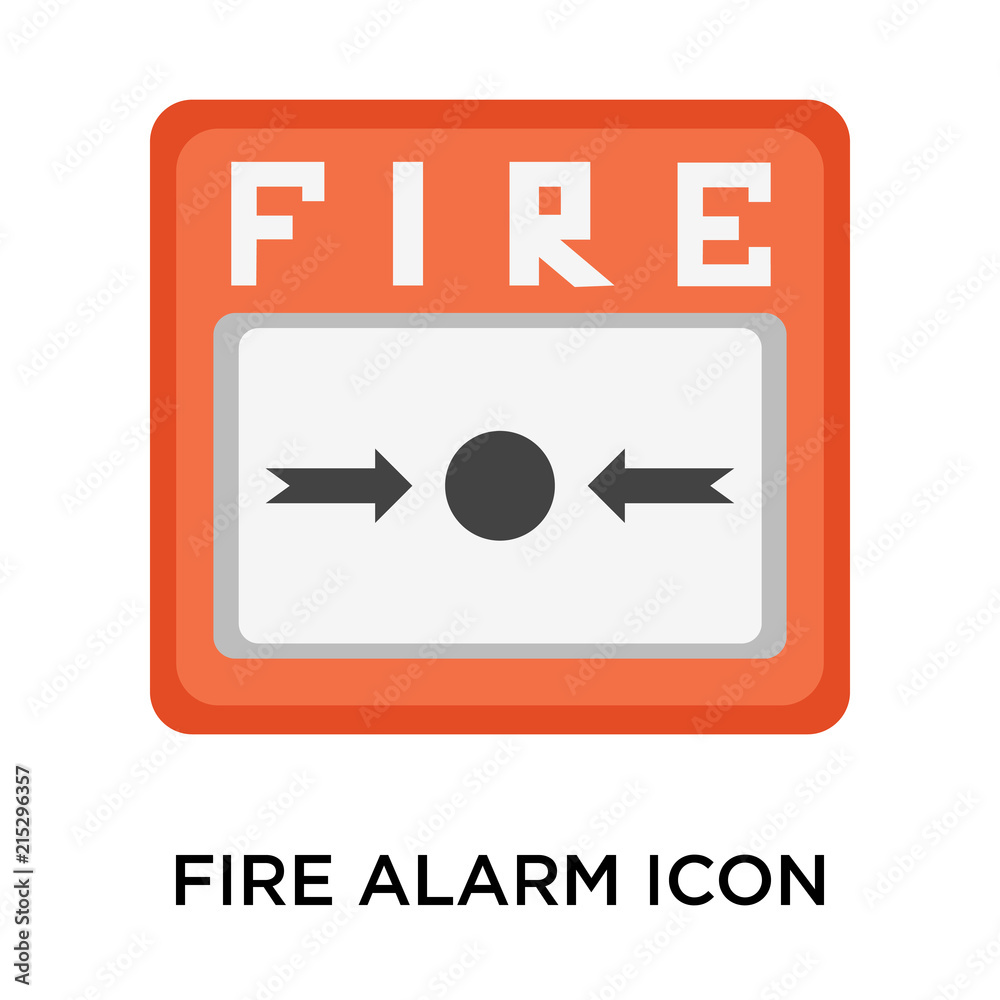 fire alarm icons isolated on white background. Modern and editable fire ...