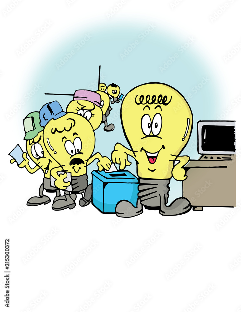 bombillos animados Stock Vector | Adobe Stock