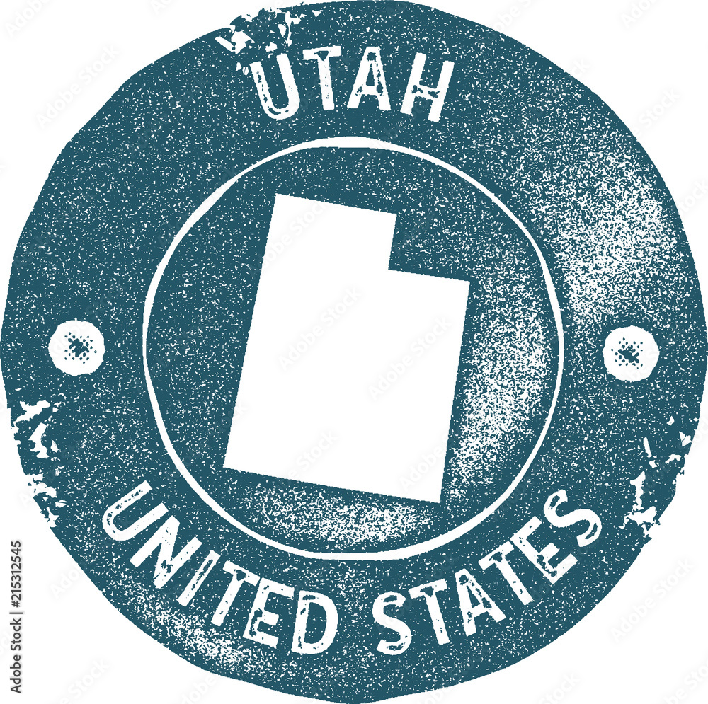 Utah map vintage stamp. Retro style handmade label, badge or element ...
