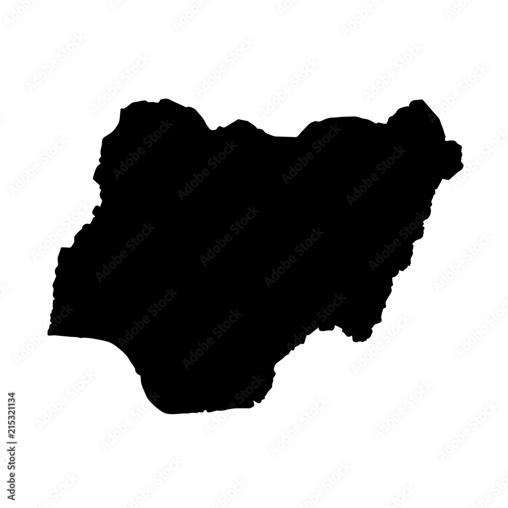 map of Nigeria. vector illustration Stock Vector | Adobe Stock