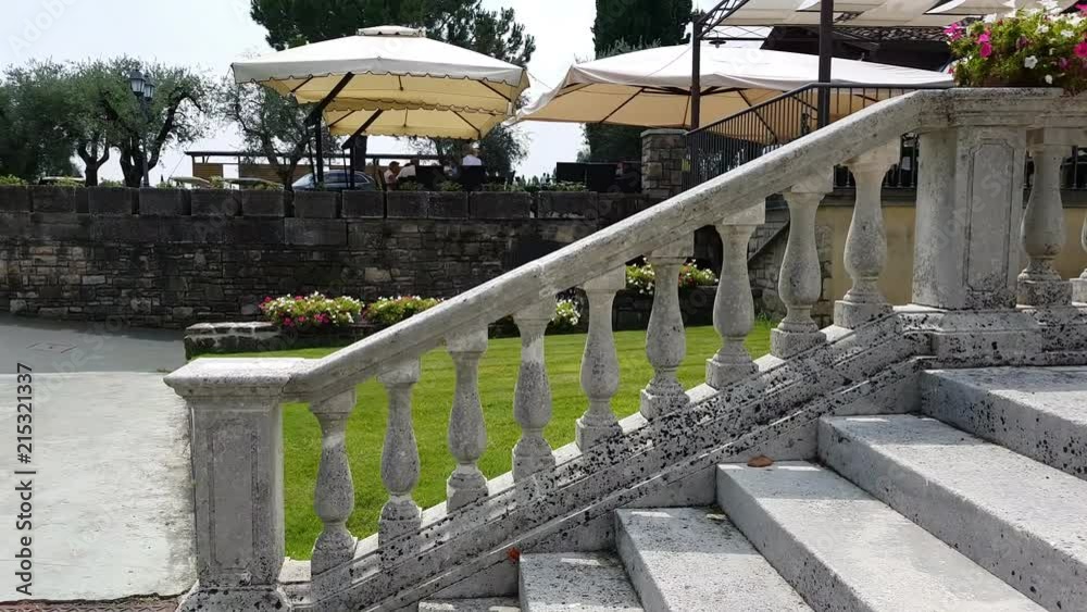 A beautiful old stone stair. The footage is stabile, and shows the ...