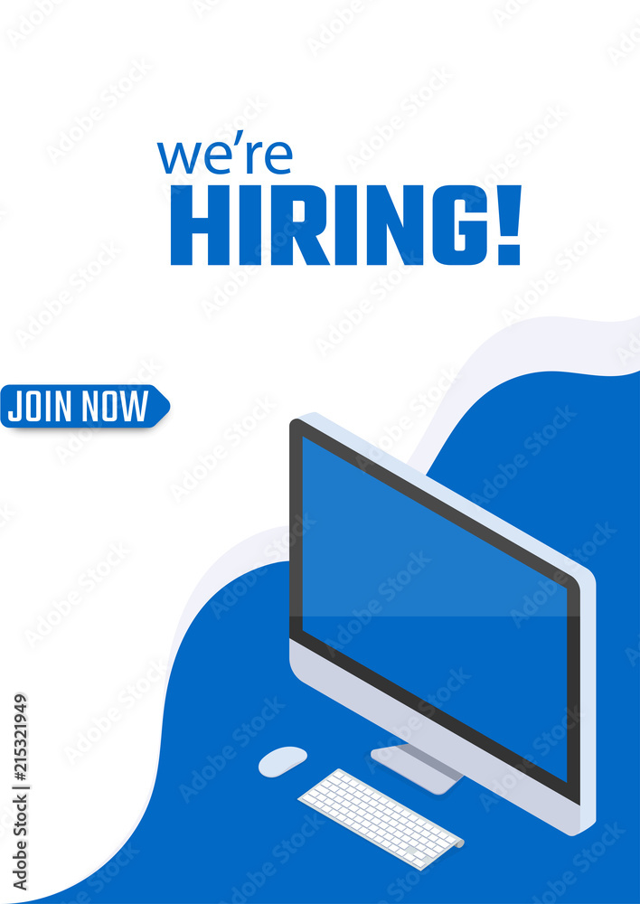 We are hiring, Join Now, poster or template design for job vacancy ...