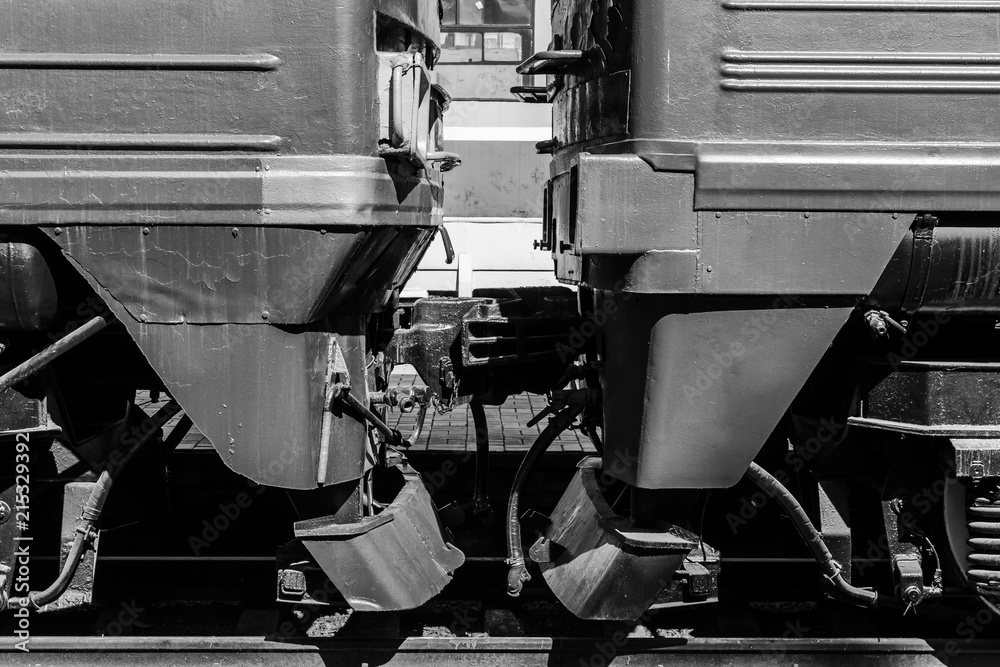 Meeting of two trains. A rigid coupling. Museum of Railway Engineering ...