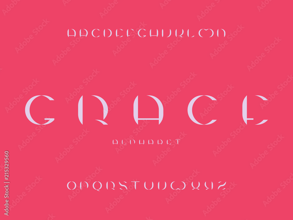 Grace font. Vector alphabet Stock Vector | Adobe Stock