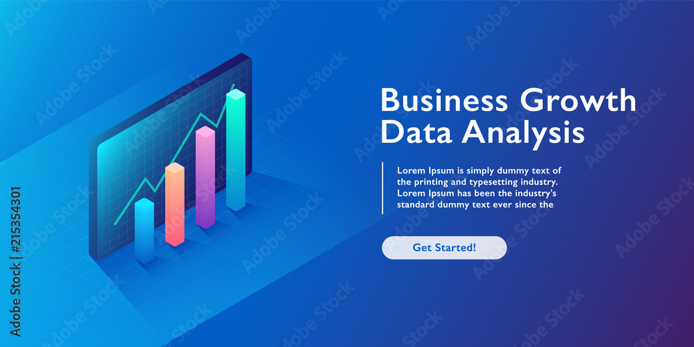 Business analytics concept, data visualization, 3d infographics ...