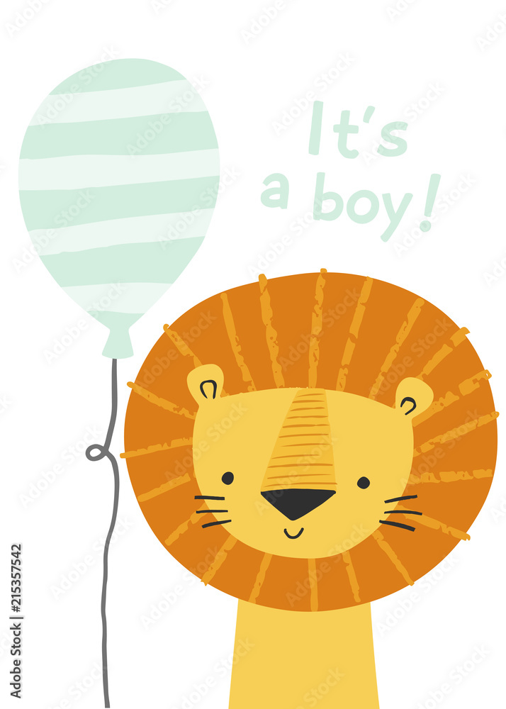 Baby Boy Lion Cartoon