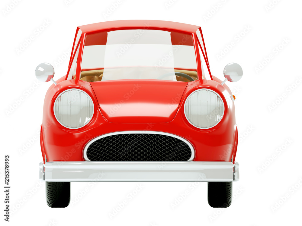 retro car 1970 cartoon front Stock Illustration | Adobe Stock