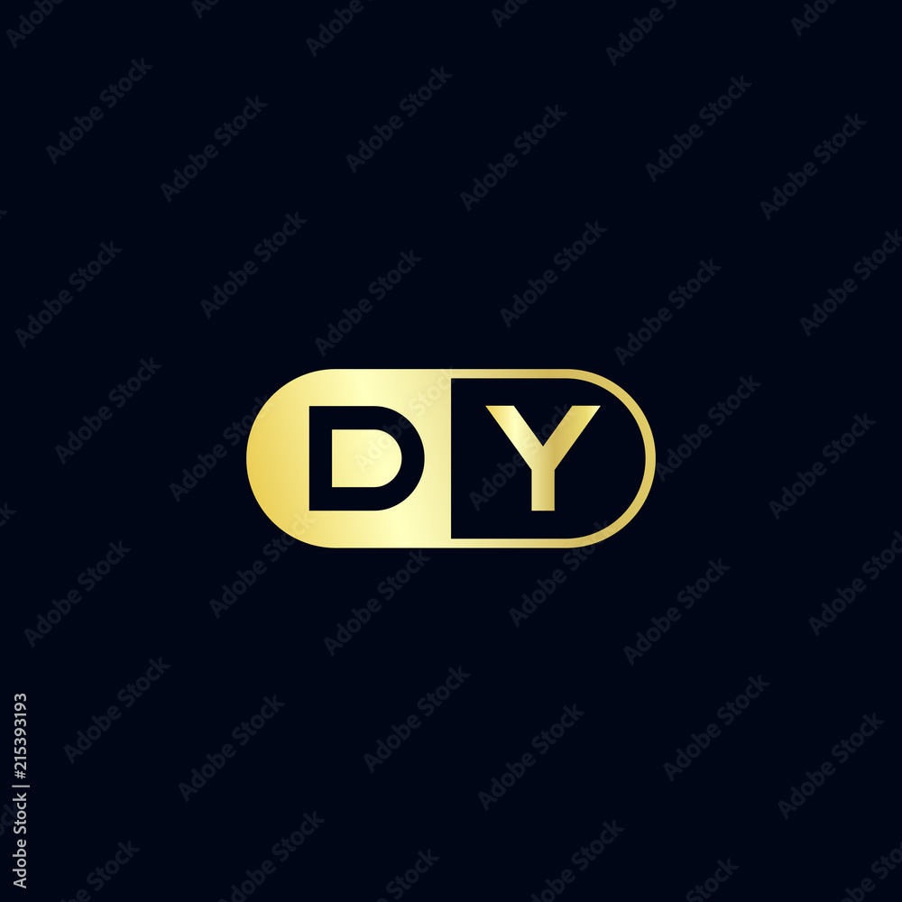 Initial Letter DY Logo Template Design Stock Vector | Adobe Stock