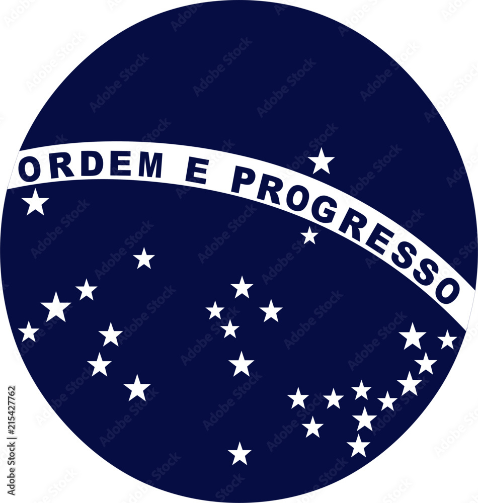 Brazilian Seal Ordem e Progresso 素材庫向量圖 | Adobe Stock