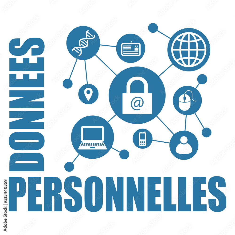 Vecteur Stock Logo données personnelles. | Adobe Stock