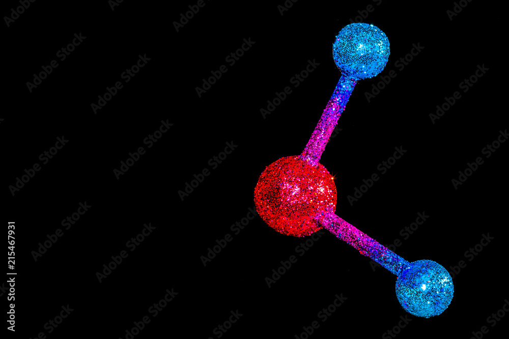 Chemistry module atom of molecule water scientific element. a water ...