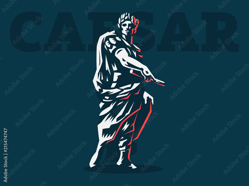 Caesar. Vector emblem. Stock Vector | Adobe Stock