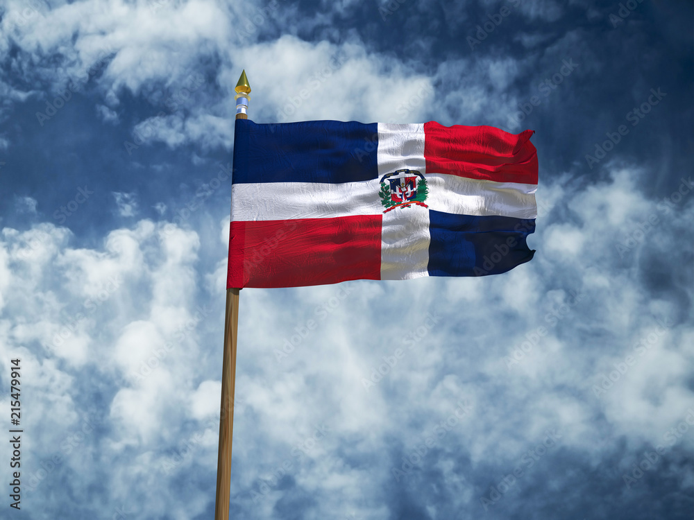 Dominicana flag Silk waving flag of Dominican Republic made transparent ...