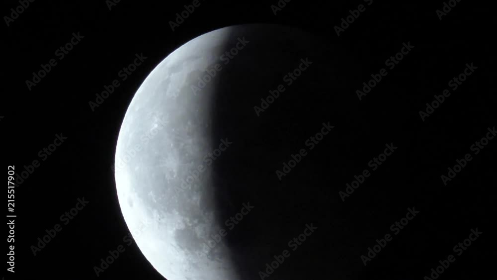 Majestic 4K UHD telescopic view of the total lunar eclipse during 27 ...