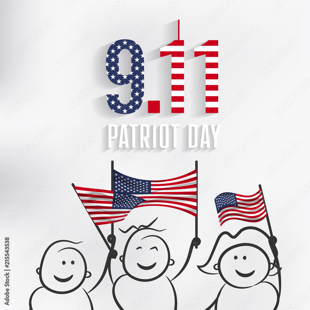 9/11 Patriot Day, September 11. "We Will Never Forget". National day of ...