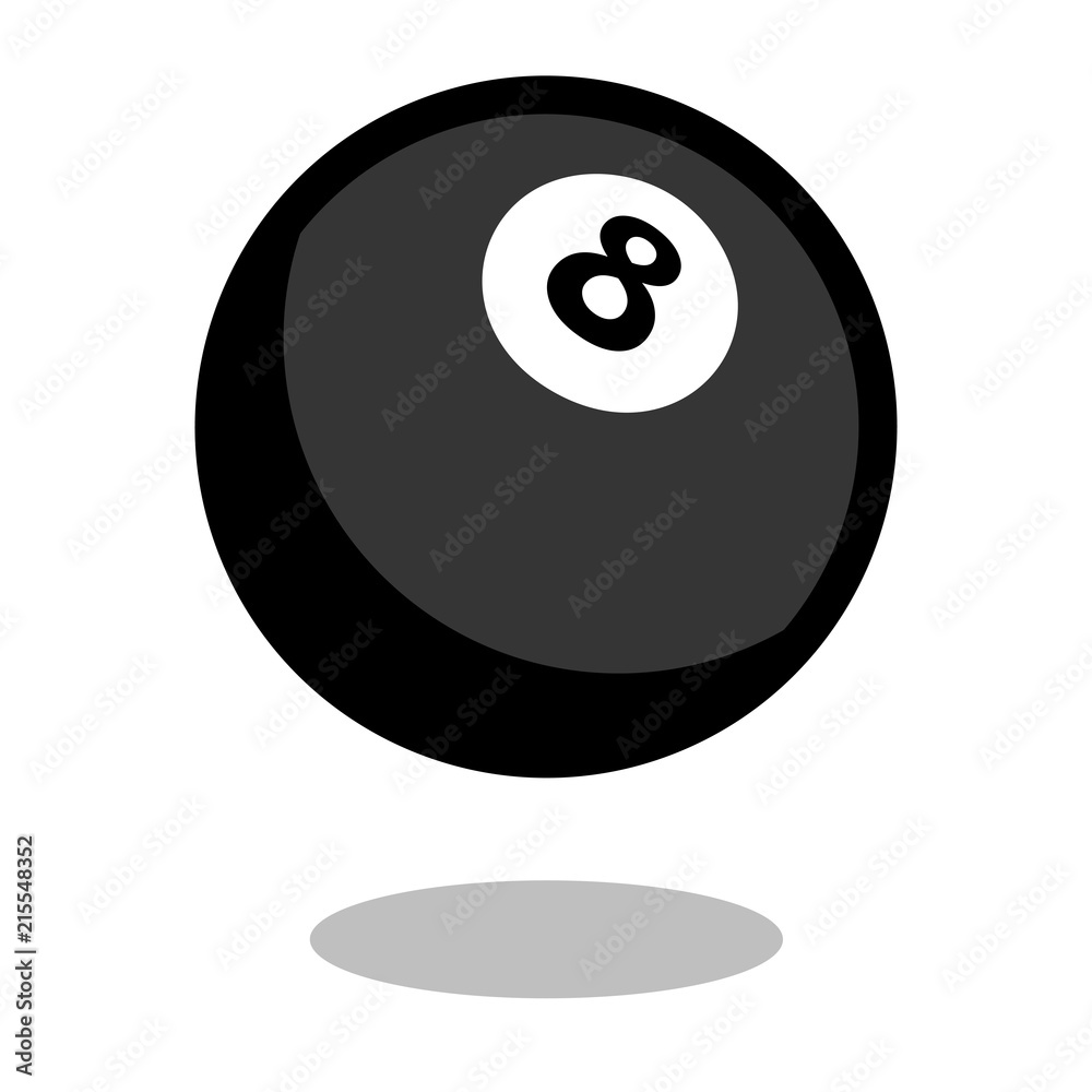 Pool snooker billiard cue sport ball logo vector line 3d icon Stock ...