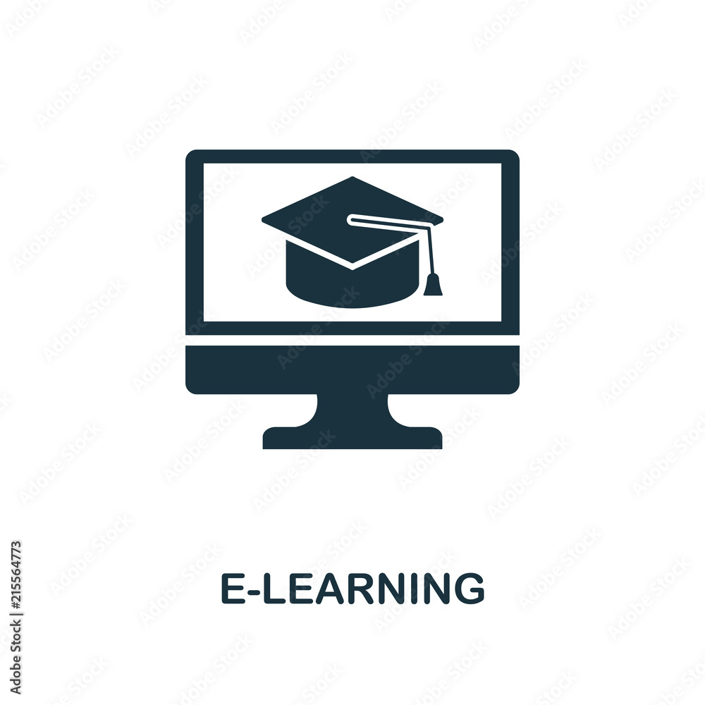 E-Learning creative icon. Simple element illustration. E-Learning ...