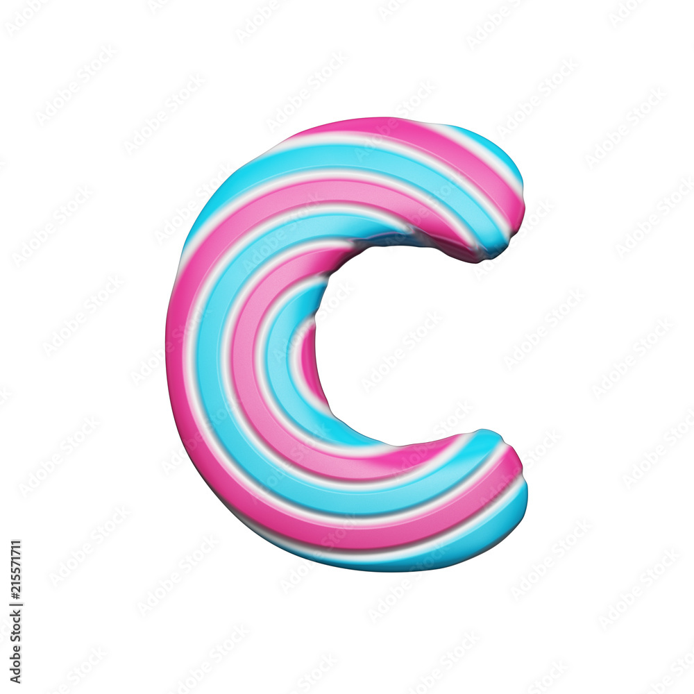 Striped Letter C