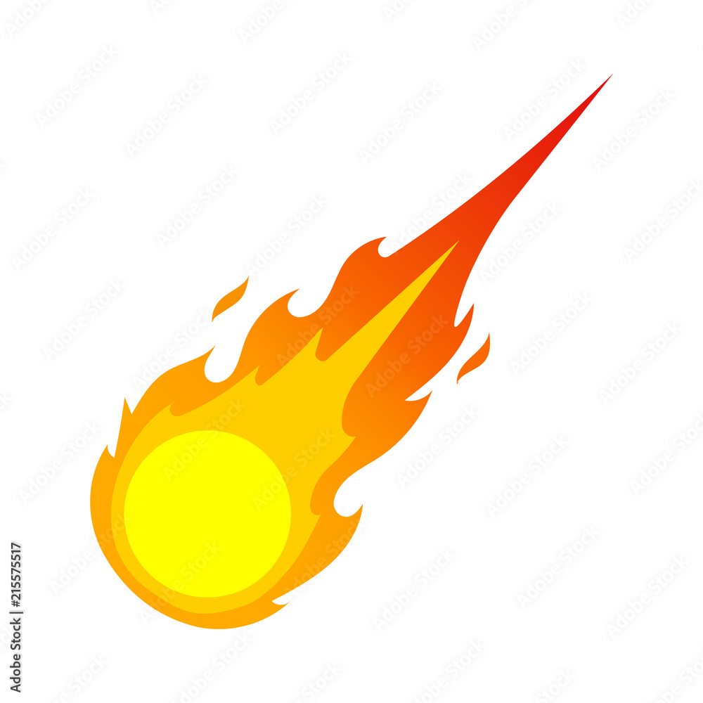 Fireball illustration. Vector. Stock Vector | Adobe Stock