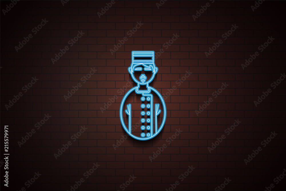 avatar porter icon in neon style. One of Avatars collection icon can be ...