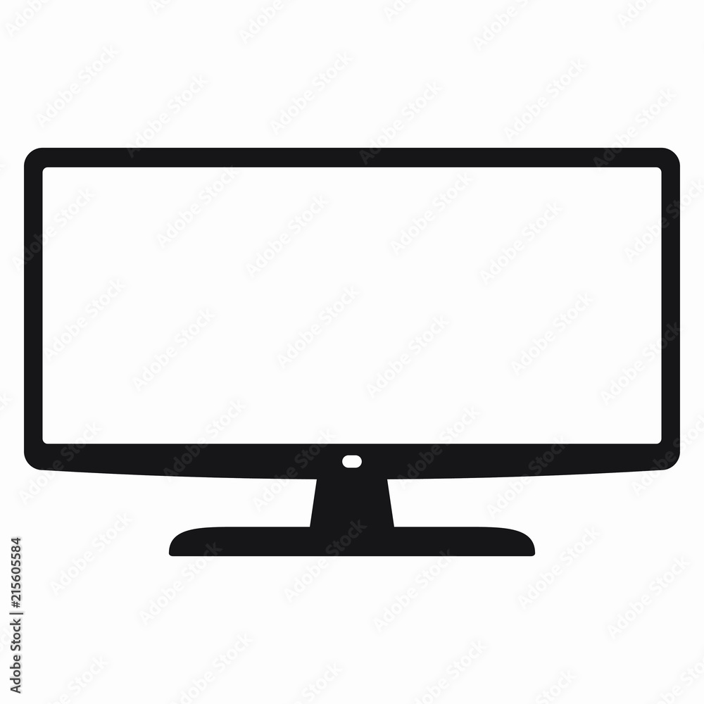 Modern TV icon. TFT LED wide screen smart tv icon Stock Vector | Adobe ...