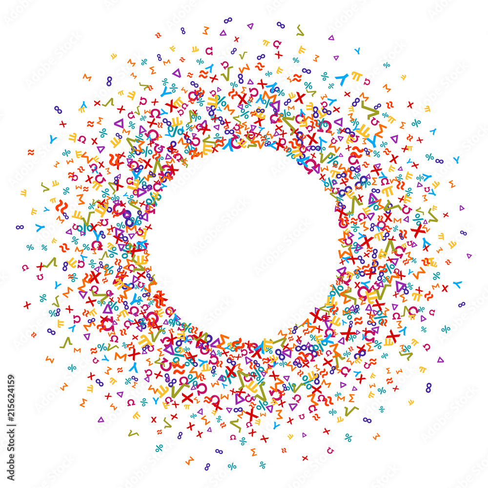 Vector colorful mathematics background element in flat style Stock ...