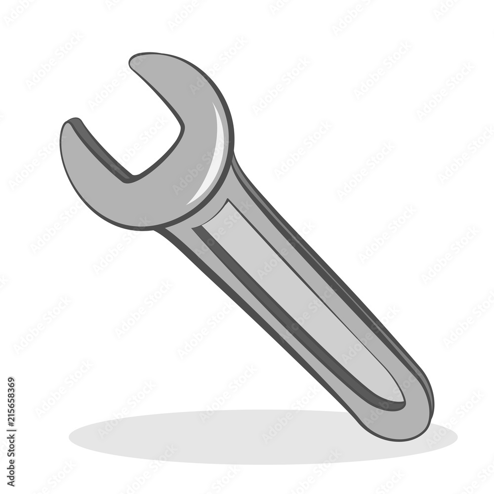 Wrench in cartoon style Stock Vector | Adobe Stock