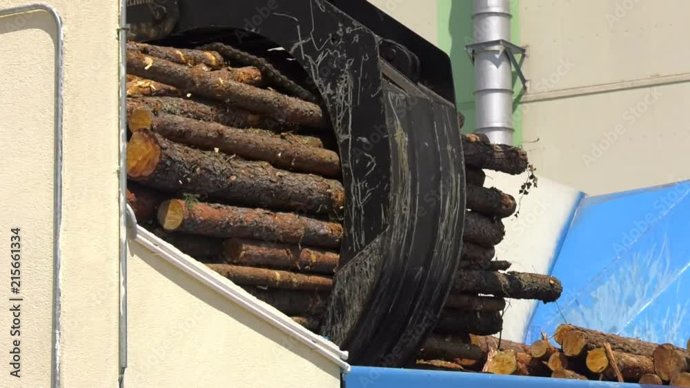 Loading equipment for logging. Log loader for timber, logs. The log ...