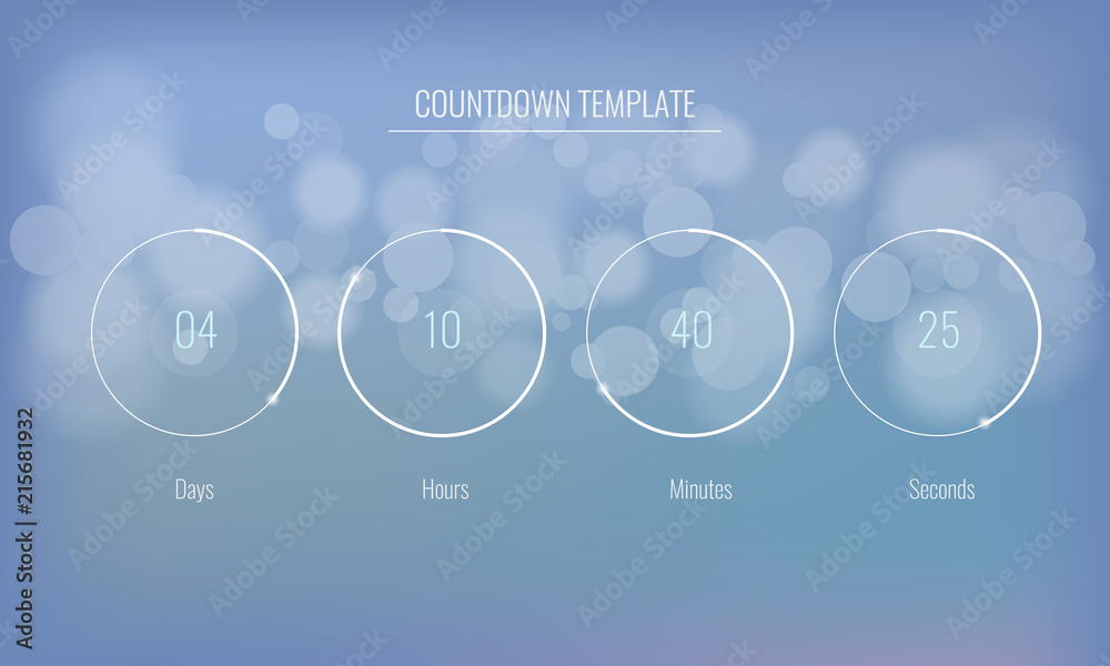 Part of the User interface Clock countdown template for application ...
