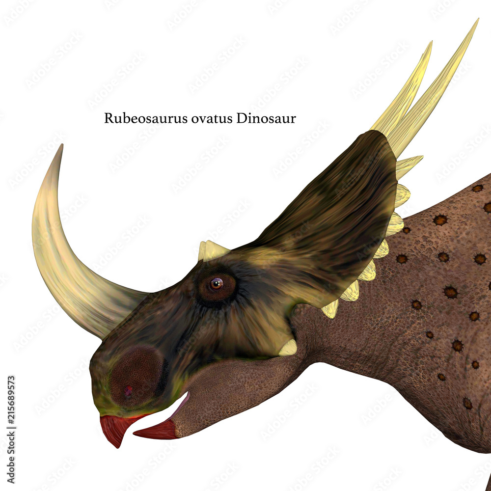 Brown Rubeosaurus Dinosaur Head with Font - Rubeosaurus was a ...