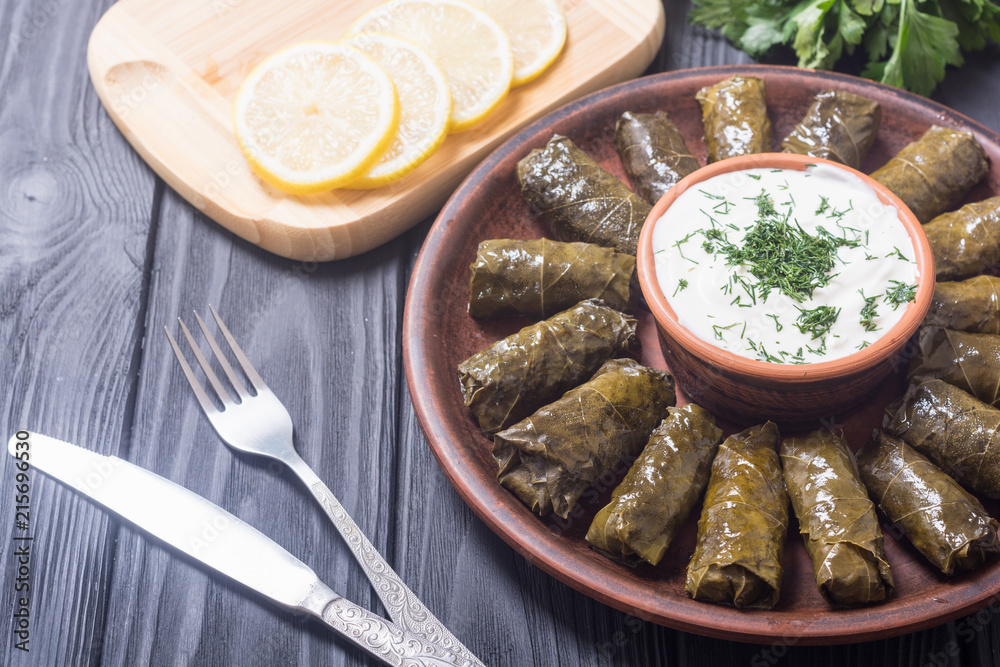 Dolma from grape of vines Stock Photo | Adobe Stock
