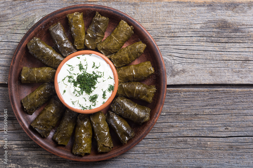 Dolma from grape of vines Stock Photo | Adobe Stock