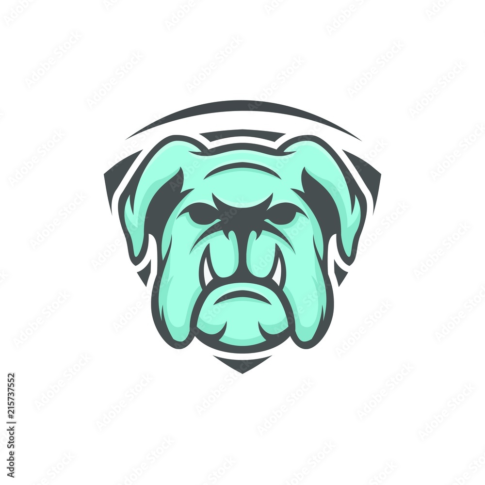 Bulldog vector mascot logo design sport illustration animal emblem ...