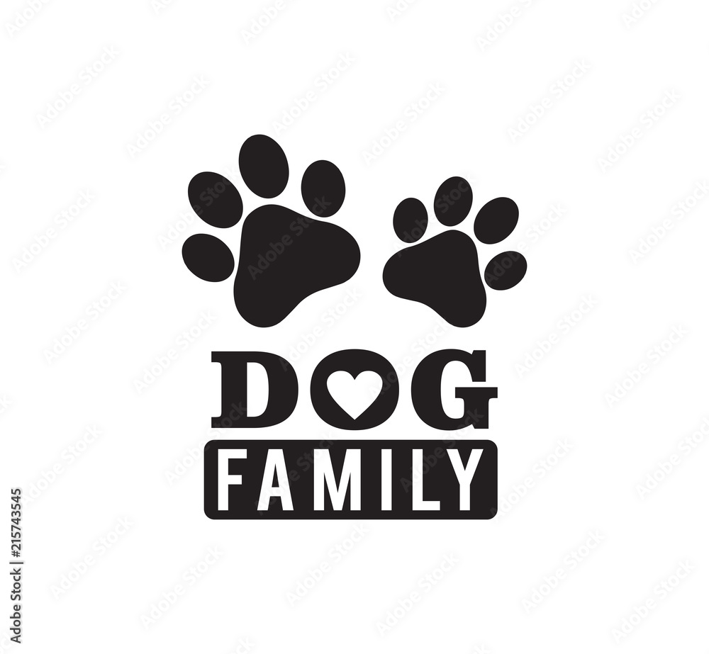 dog family funny pet quote poster typography vector design Stock Vector ...