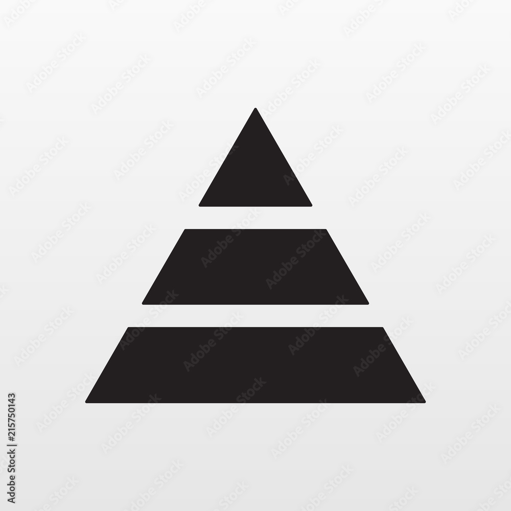 Pyramid icon vector. Simple finance pyramide symbol. Trendy flat ui ...