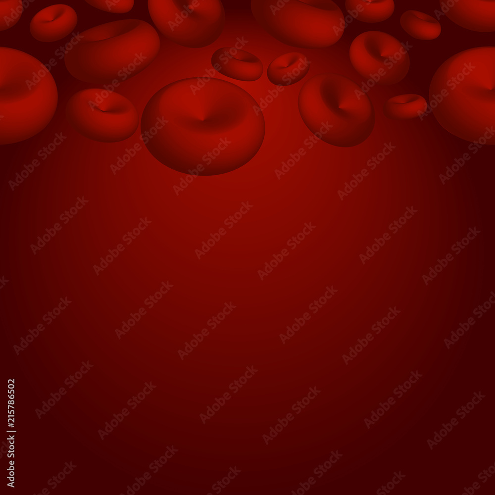 Red blood cells under microscope. Stock Vector | Adobe Stock